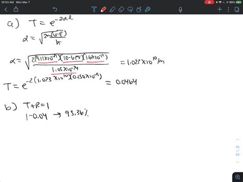 Solved 55 An Electron With Kinetic Energy E50 Ev Is Incident On A