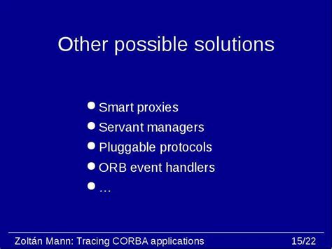 Tracing Corba Applications Using Interceptors презентация доклад проект скачать