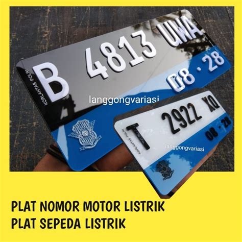 Jual Variasi Plat Nomor Motor Listrik Plat Nomor Sepeda Listrik Shopee Indonesia