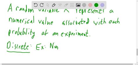 Solved What Is A Random Variable Give An Example Of A Discrete Random