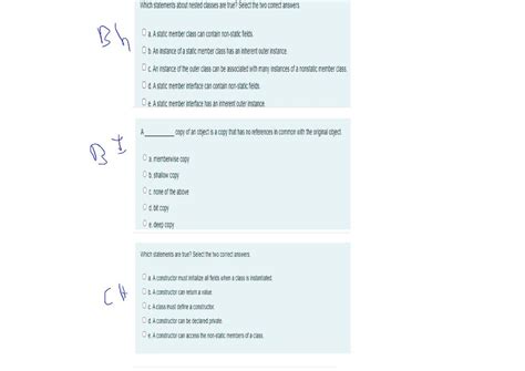 Solved Which Statements About Nested Classes Are True