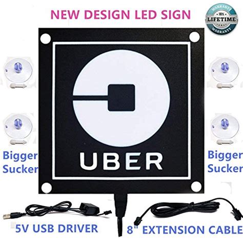 Uber Sign Light With New Uber Logo Uber El Car Sticker Glow Light Sign Decal On Window With Usb