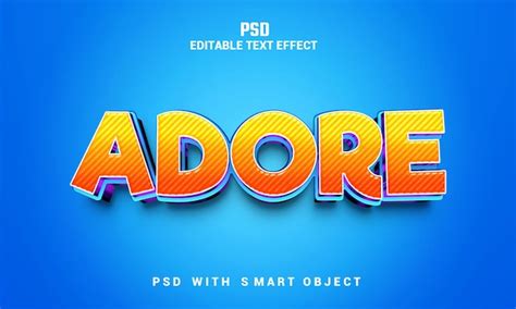 Premium PSD Adobe Photoshop Text Effect Psd With Smart Object