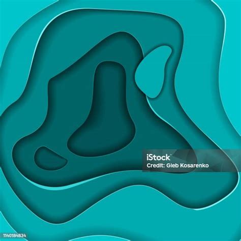 종이 컷 배경입니다 추상적 인 최소한의 3d 디자인 0명에 대한 스톡 벡터 아트 및 기타 이미지 0명 3차원 형태 개념 Istock