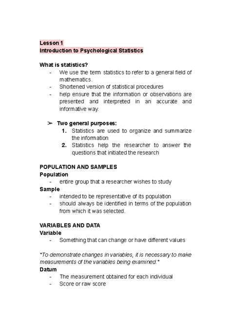 Stats Lesson Introduction To Psychological Statistics What Is Statistics We Use The Term