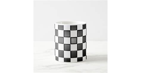 Black And White Checkered Coffee Mug Zazzle