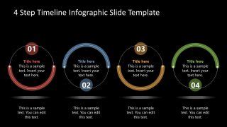 4 Step Timeline Template Infographic For PowerPoint