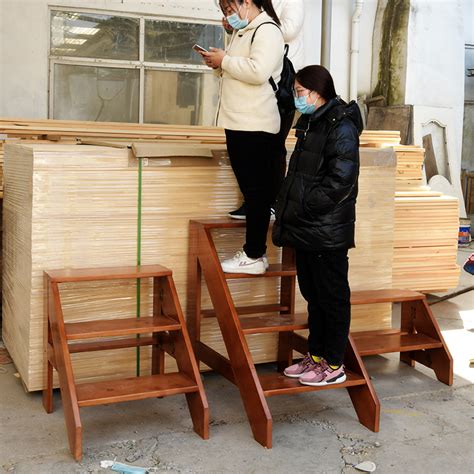 实木舞台梯三步两步四步户外阳台花园梯家用台阶梯小梯子简易步梯 虎窝淘