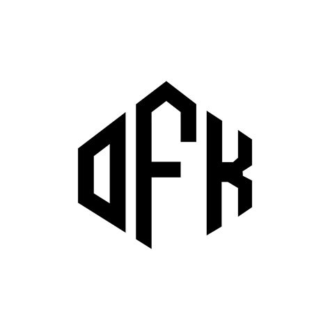 Diseño De Logotipo De Letra Ofk Con Forma De Polígono Ofk Polígono Y