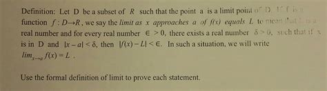 Solved Definition Let D Be A Subset Of R Such That The Chegg Com