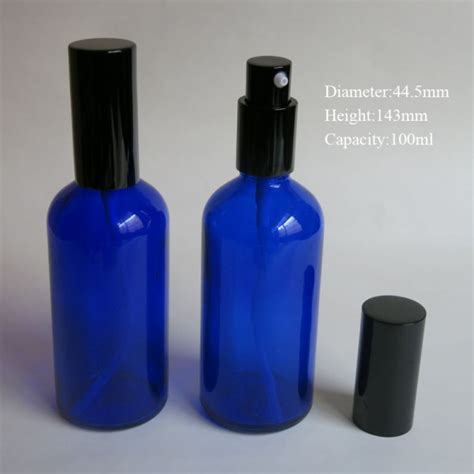 100pcs 100ml Blue Glass Bottles For Essential Oil With Lotion Pump Shaoxing Cospack Store