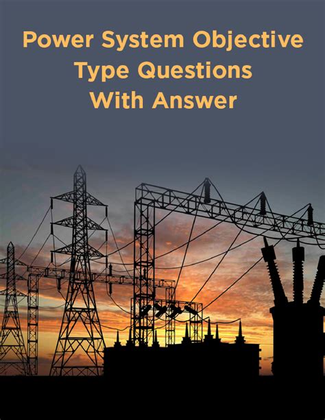 Download Power System Objective Type Questions With Answer Book Pdf Online 2022