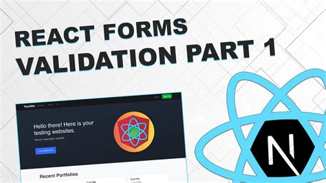 Form Validation With Next Js React Part YouTube