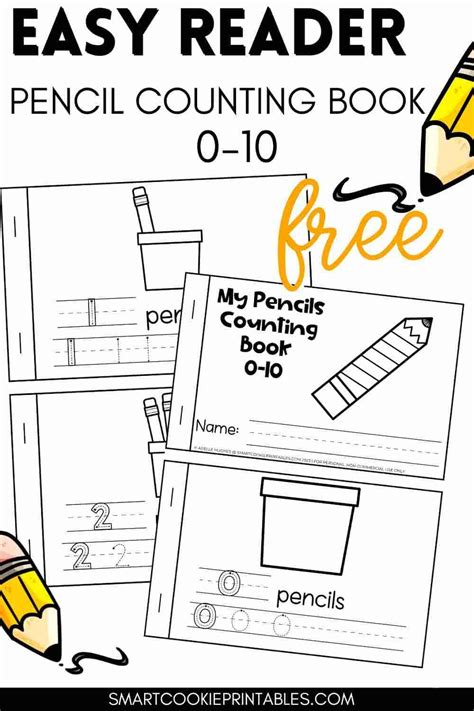 Free Pencil Number Tracing Counting 0 10 Book Printable Smart Cookie