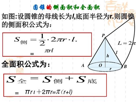 圆锥的计算 圆锥的组成构件 圆锥的侧面积公式