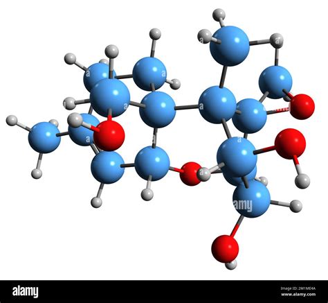 3d Image Of Skirpentriol Skeletal Formula Molecular Chemical