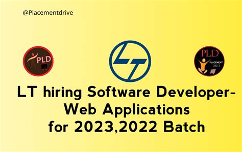 Lt Hiring Software Developer Web Applications For 20232022