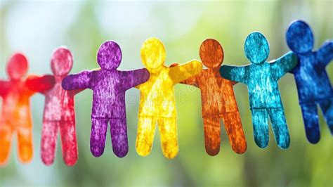 Colorful Paper Figures Representing Unity And Diversity Stock Image Image Of People Vibrant
