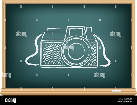 Blackboard Photo Camera Stock Vector Image And Art Alamy