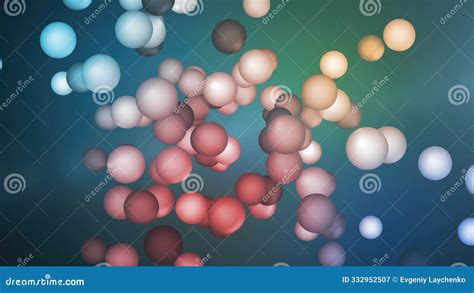 Colorful Molecular Structure Representation Floating In A Greenish Background Depicting Chemical