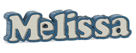 🚩 First Name Led Melissa・ Stl File For 3d Printing・cults