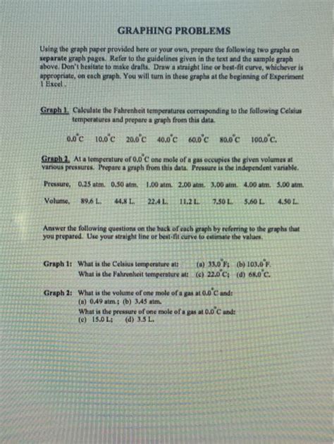 Solved Graphing Problems Using The Graph Paper Provided Here