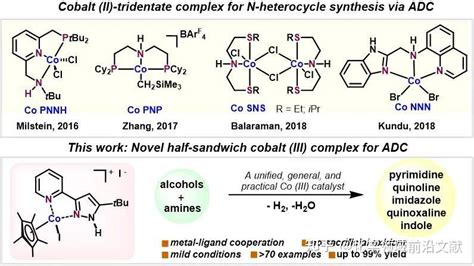 华中科技大学唐从辉课题组ocf：新型双功能钴配合物催化醇和胺的无受体脱氢偶联合成含氮杂环 知乎