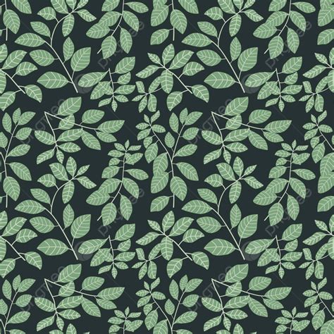 Green Leaves Pattern Tropical Background Vector Illustration Floral