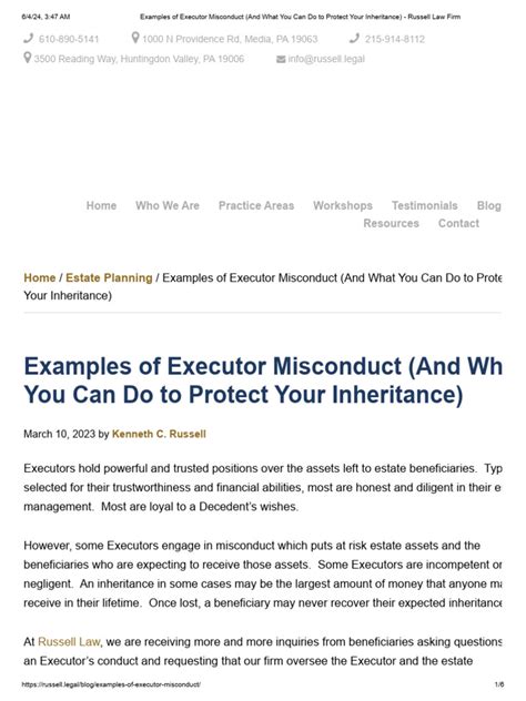 Examples Of Executor Misconduct And What You Can Do To Protect Your