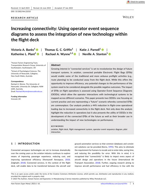 Pdf Increasing Connectivity Using Operator Event Sequence Diagrams