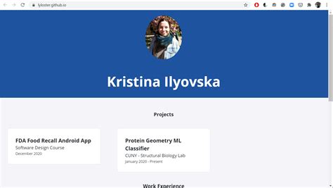 Personal Portfolio Github Page Devpost