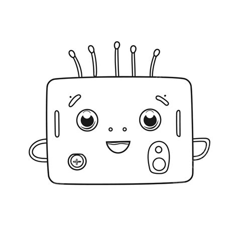 어린이 로봇 머리 개요 스케치 드로잉을 위한 인쇄 가능한 색칠 페이지 벡터 전기 회로 도면 전기 회로 개요 전기 회로 스케치 Png 일러스트 및 벡터 에 대한 무료