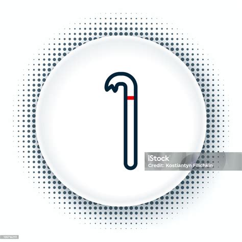 흰색 배경에 격리 된 줄 크로우바 아이콘 다채로운 개요 개념 벡터 갈고리 발톱에 대한 스톡 벡터 아트 및 기타 이미지 갈고리 발톱 강도 강철 Istock