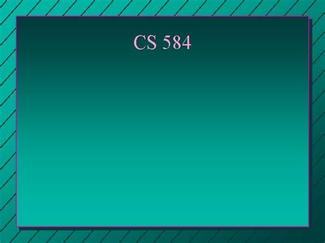 Cs 584 Iterative Methods Gaussian Elimination Is Considered
