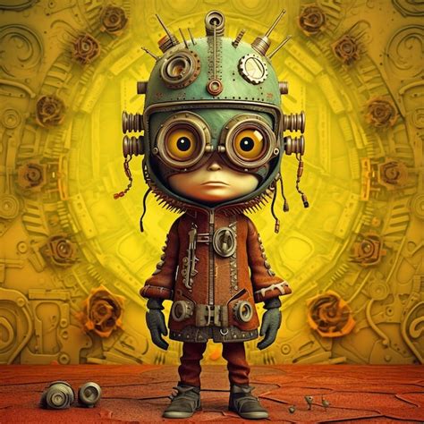 Premium Ai Image Steampunk Doll