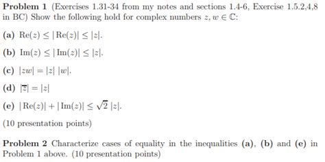 Solved Problem Exercises From My Notes And Chegg Com