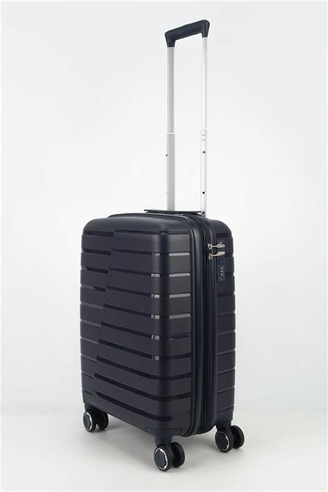 Чемодан маленький PP Impreza (10 полос) с расширением 50019-1/синий ...