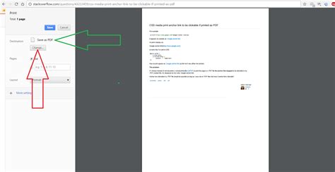 Javascript CSS Media Print Anchor Link To Be Clickable If Printed As PDF Stack Overflow