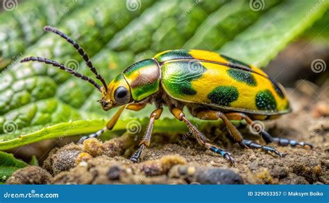 Cucumber Beetle In Stop Sign Icon Vector Illustration 124184638