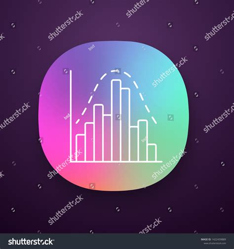 Histogram App Icon Diagram Business Trade Stock Vector Royalty Free