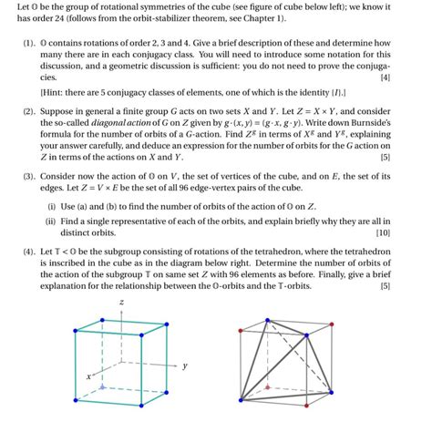 Solved Let 0 Be The Group Of Rotational Symmetries Of The