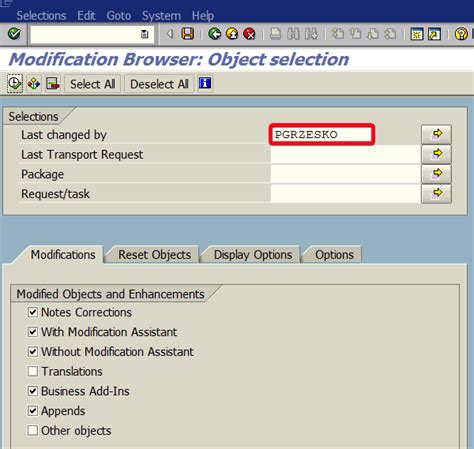How To Get List Of All Modification On System Using Transaction Se95