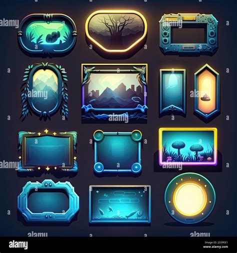 Background Rectangle Frame Game Ai Generated Gui Button Element Banner User Web Background