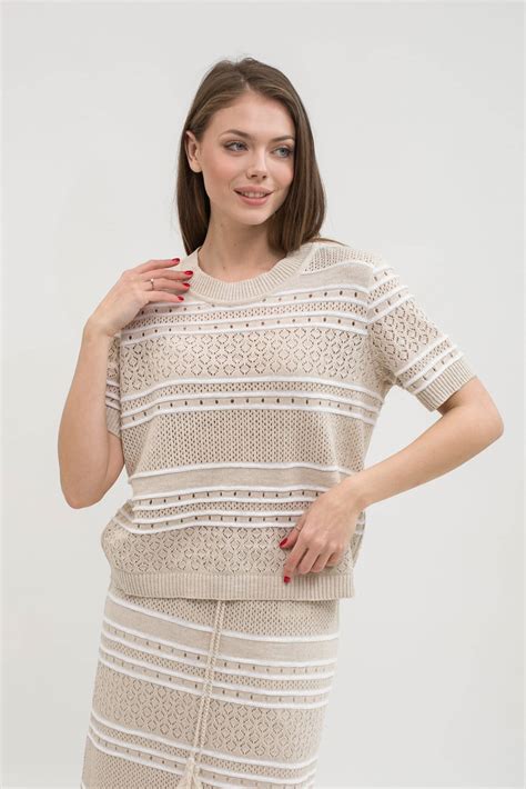 Вязаний костюм зі спідницею з льоном Maxa купити онлайн