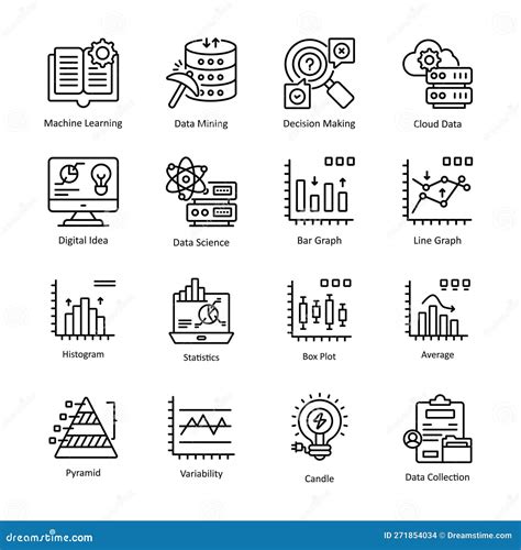 outline 25 analytic investment and balanced scorecard icon set vector