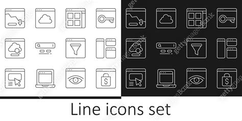 Set Line Online Shopping On Screen Browser Window Files Search