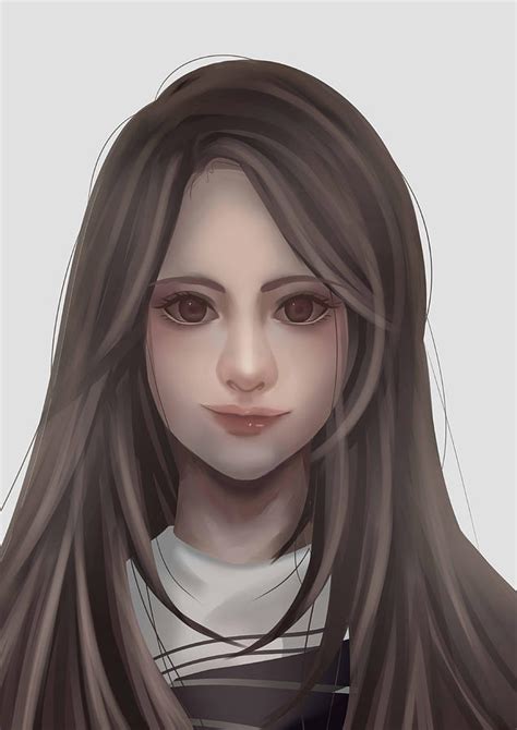 Semi Realistic Girl Digital Art By Avaron Perlie Fine Art America