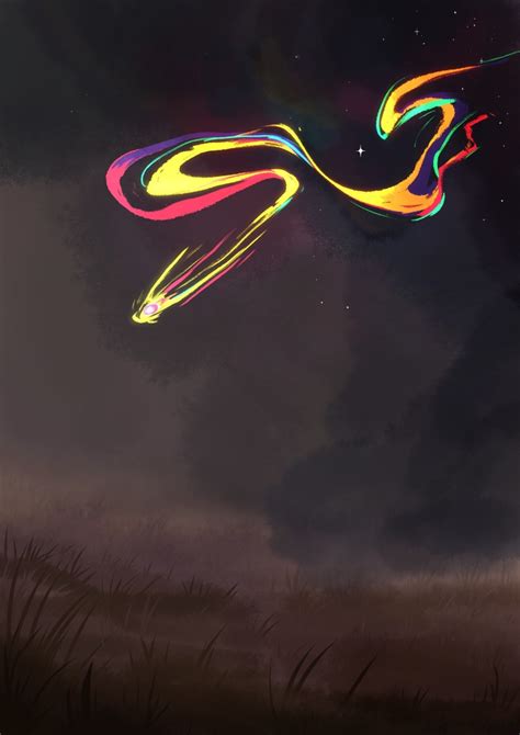 Иллюстрация Звездопад в стиле 2d