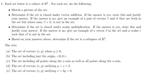 Solved Each Set Below Is A Subset Of R For Each Set Do Chegg