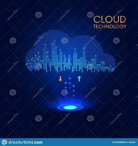 Cloud Computing Big Data Digital Cloud Networking Stock Vector Illustration Of Download